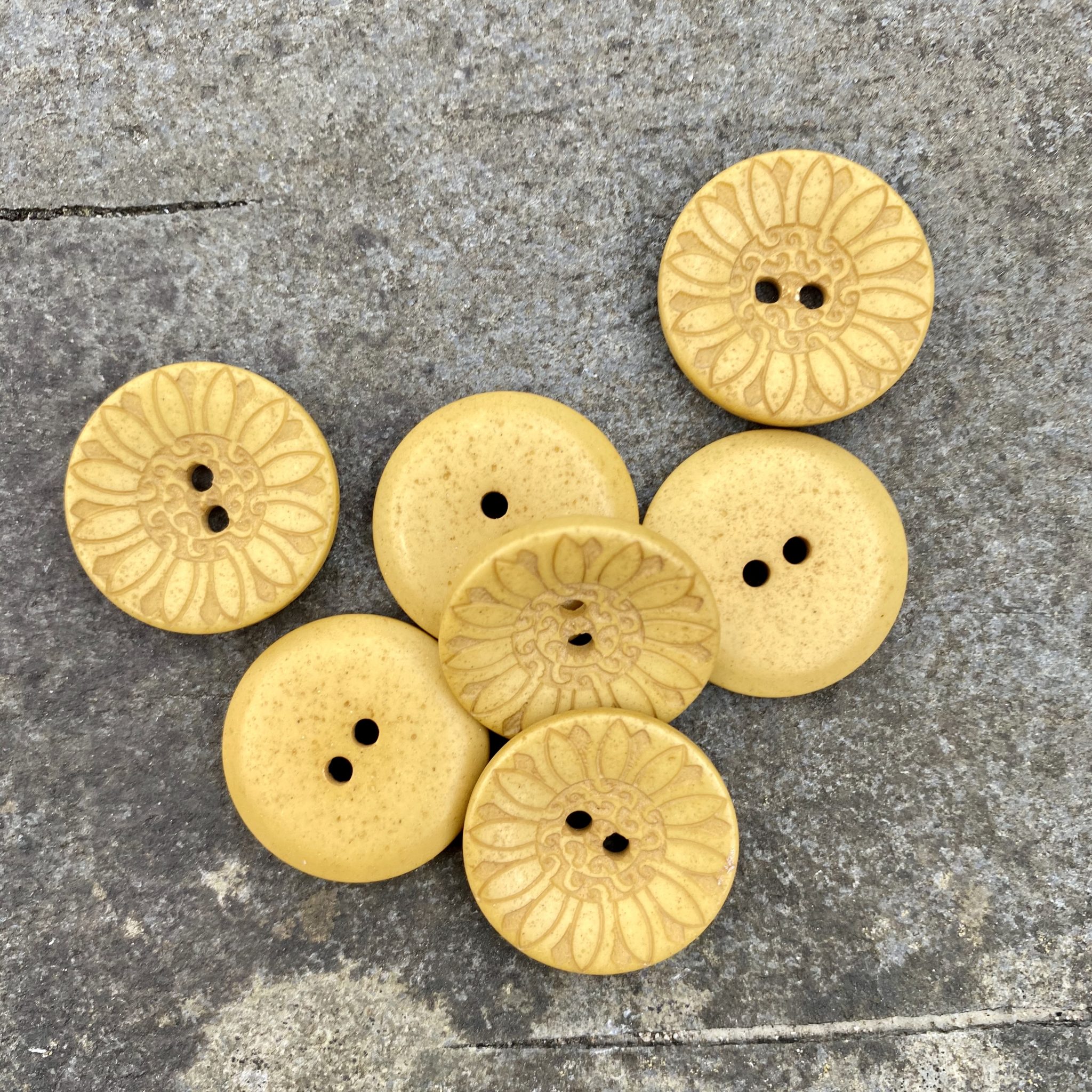 Medium Flower Embossed Button - CoolCrafting