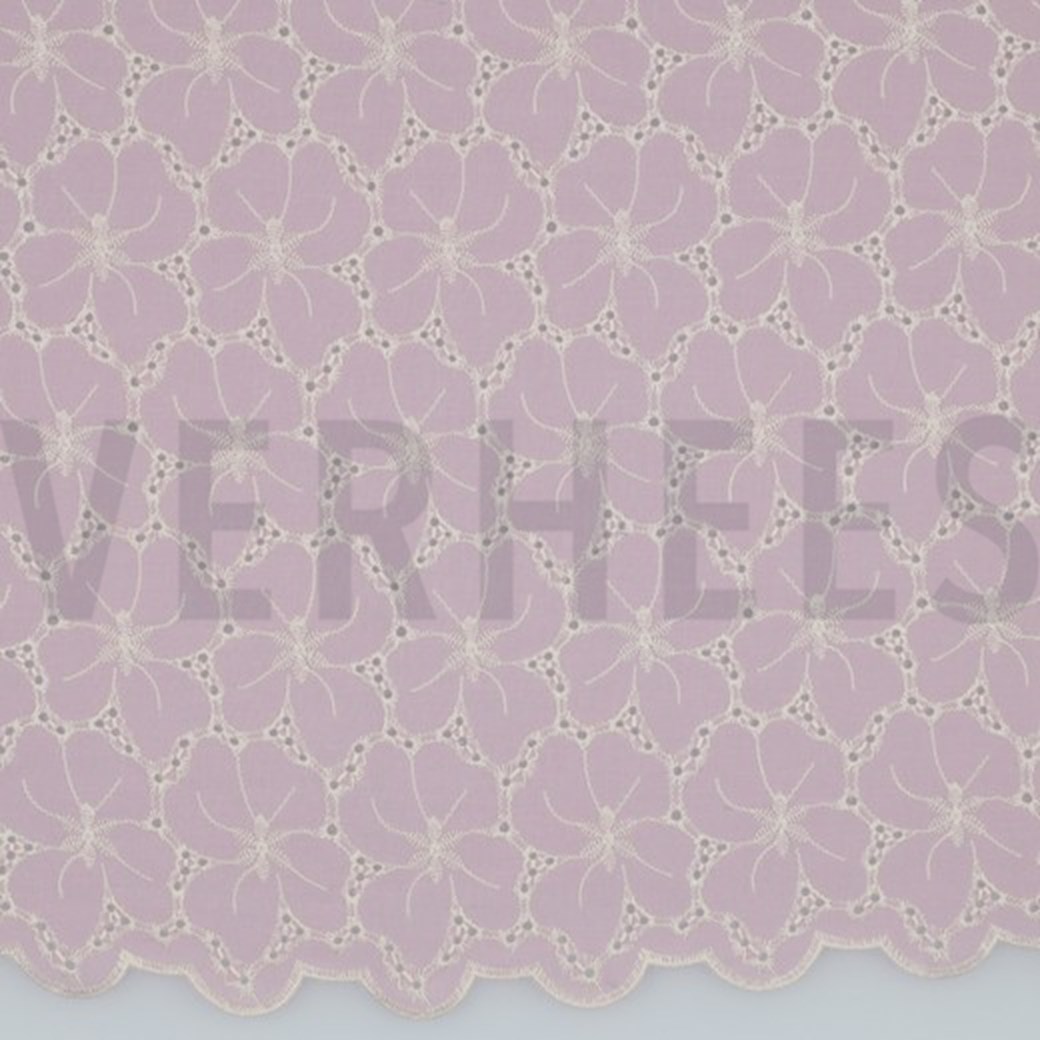 Rosey Pink Double Border All Over Embroidered Cotton – CoolCrafting